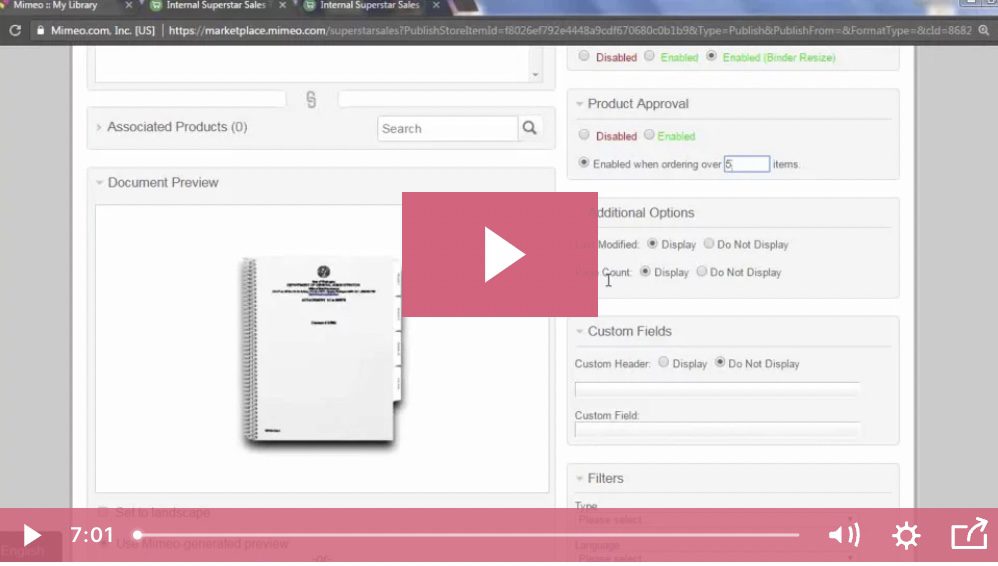 Video: How to Publish a Document to Mimeo Marketplace Storefront