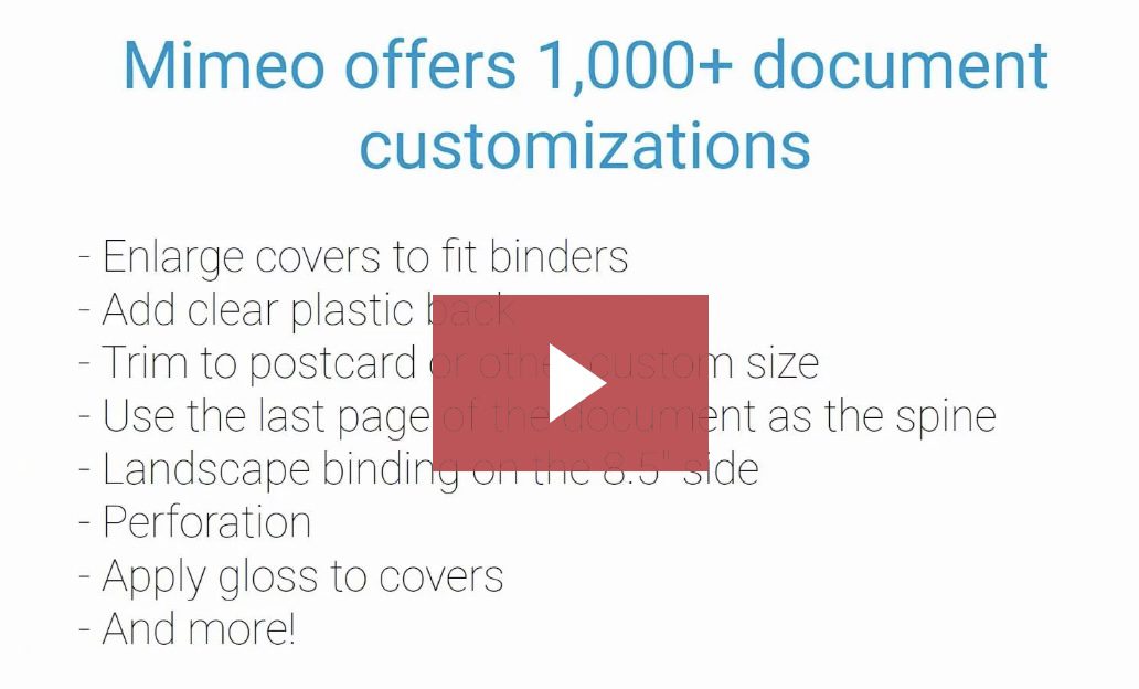 Video: How to Customize Your Document with Special Instructions - Mimeo